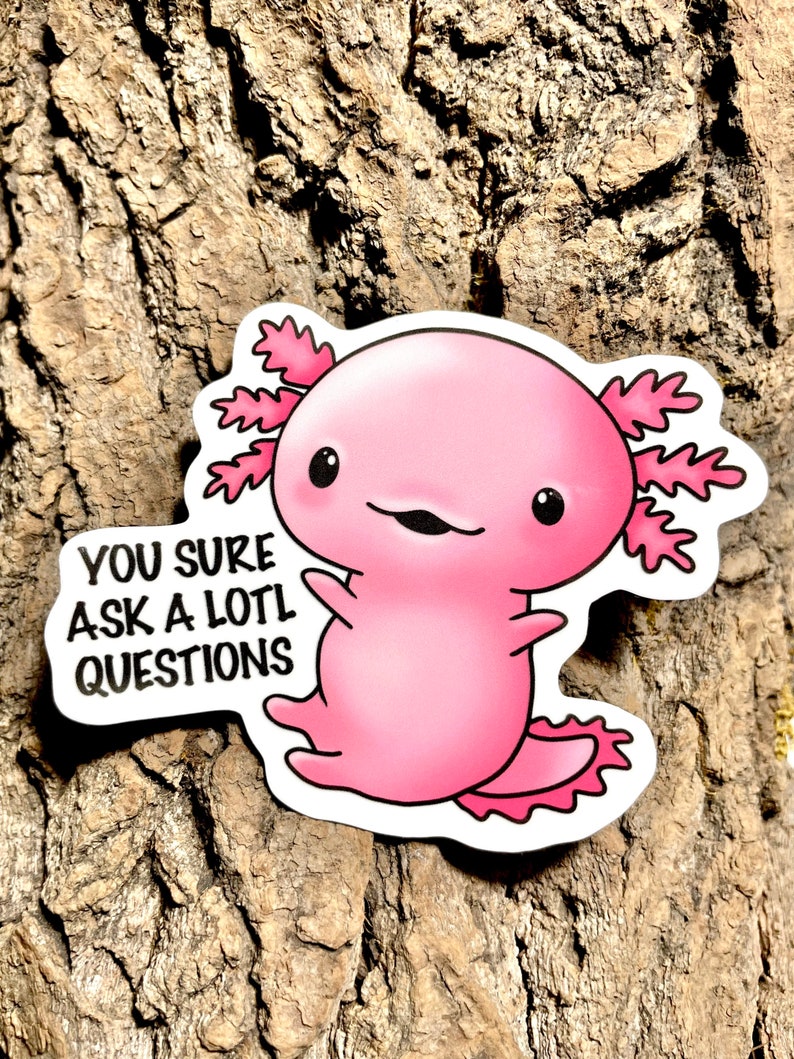 Axolotl Stickers Axolotl Sticker Kawaii Stickers Axolotl - Etsy