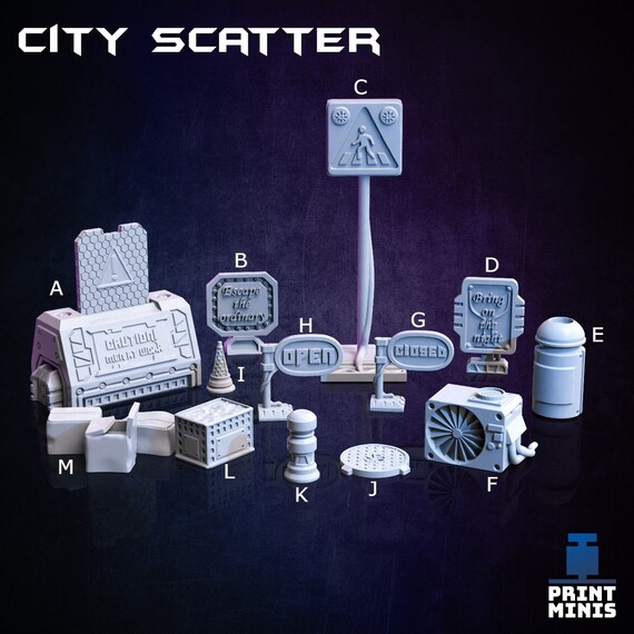 Cyberpunk Scatter Terrain 28mm Scale - Etsy