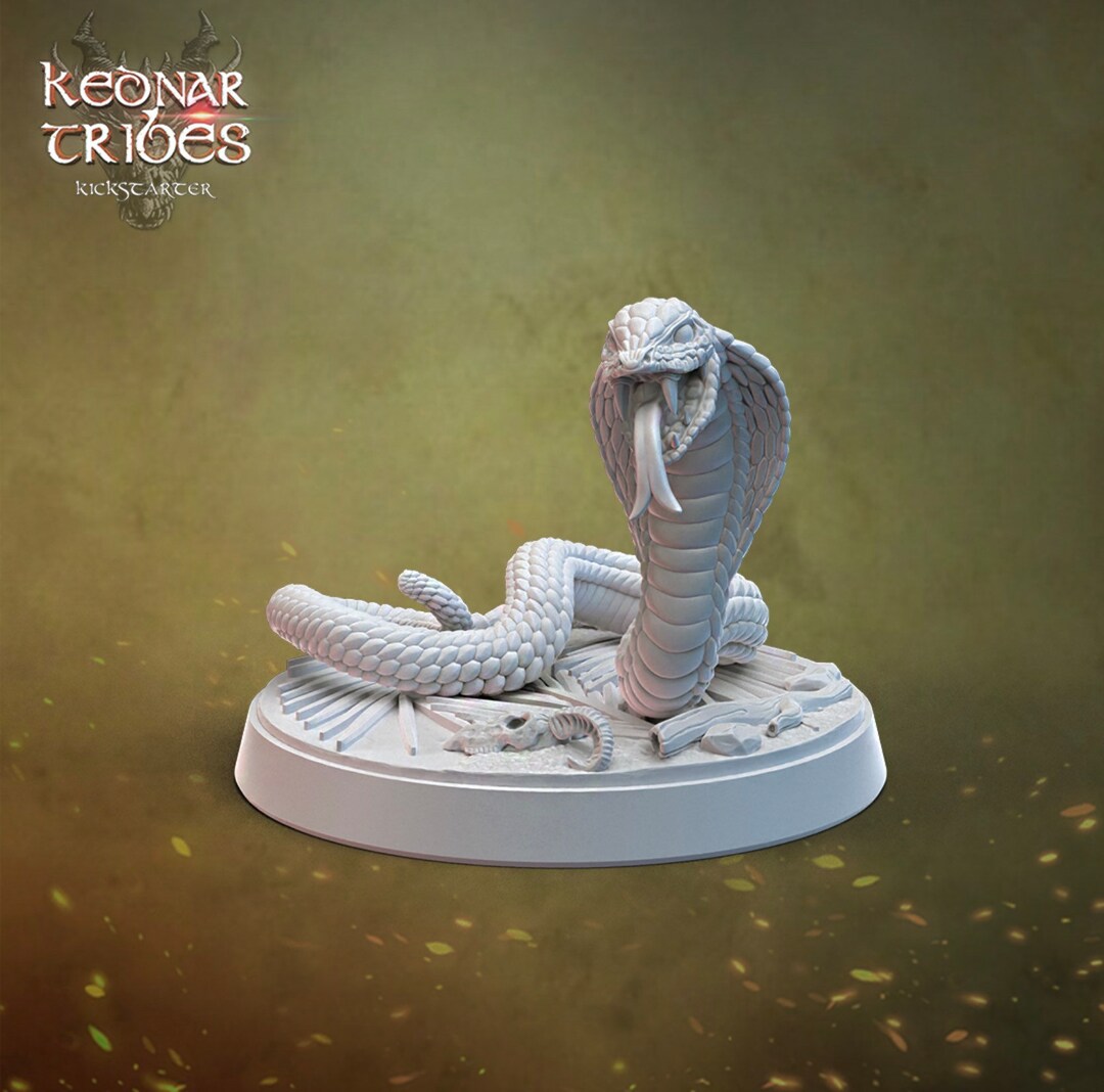 Kednar Tribes Giant Poisonous Snake DnD 5E Miniature 3D Resin Print ...