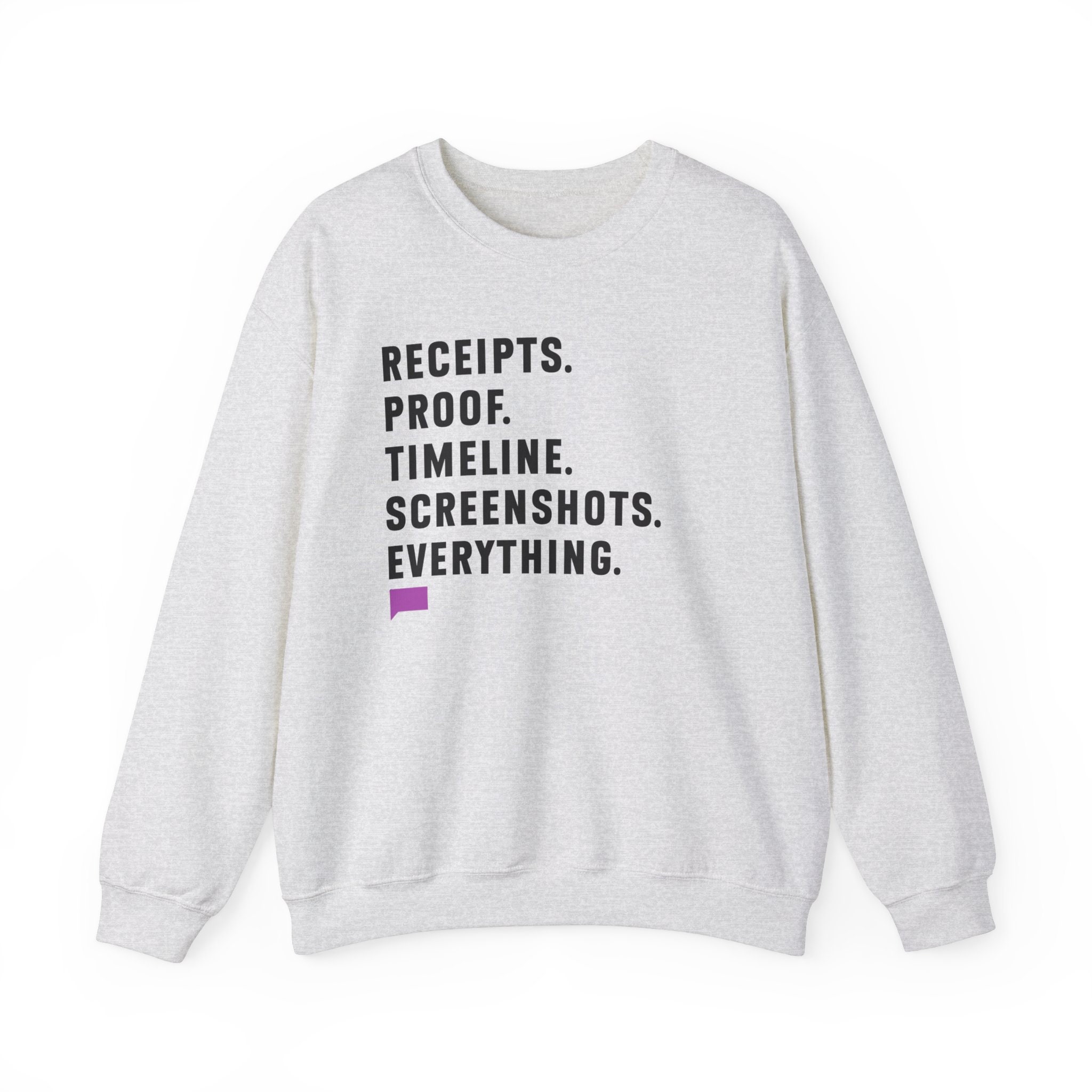 RHOSLC Receipts Proof Timeline Screenshots Everything Sweatshirt, Real ...