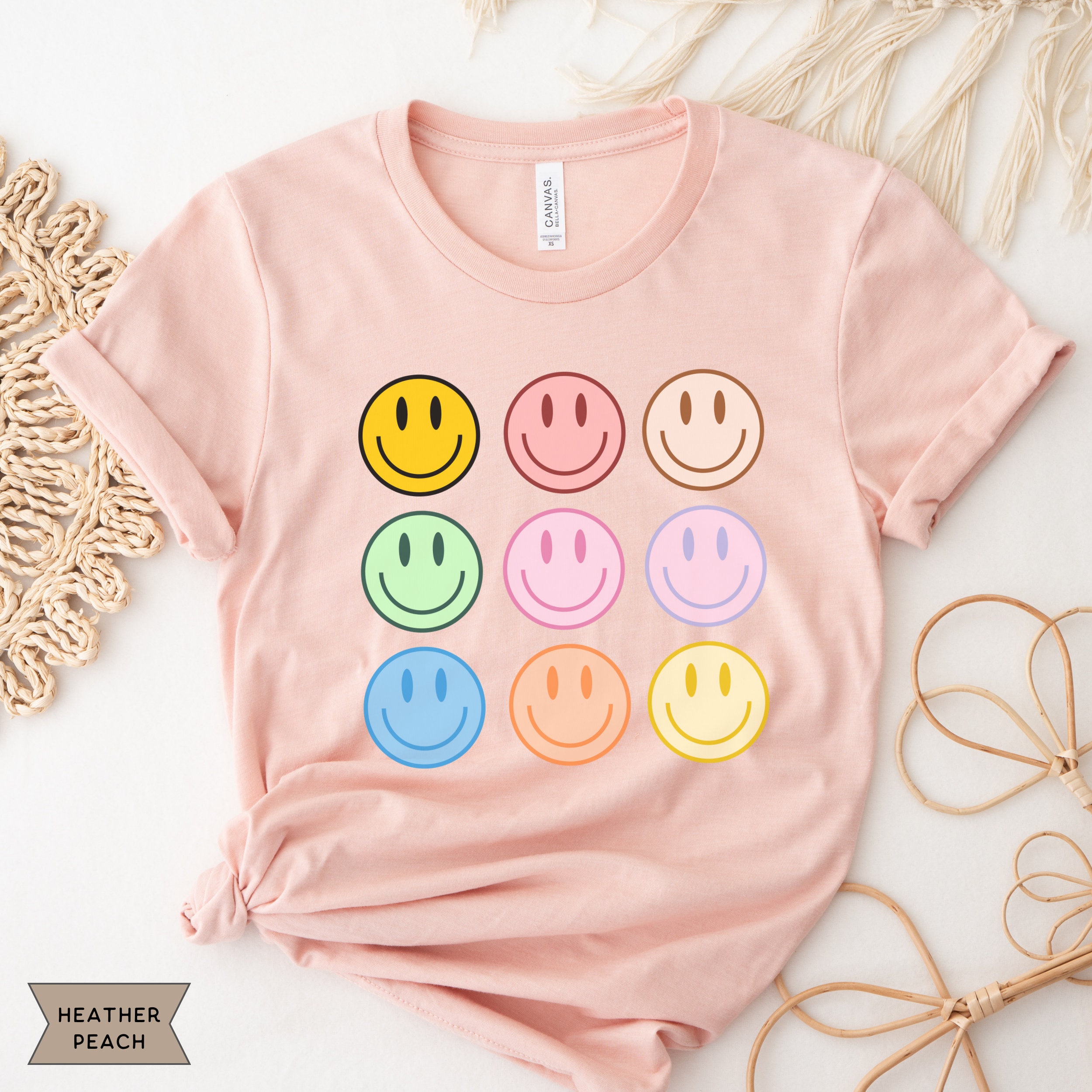 Retro Smiley Face Shirt Happy Face Shirt Smiley Face - Etsy