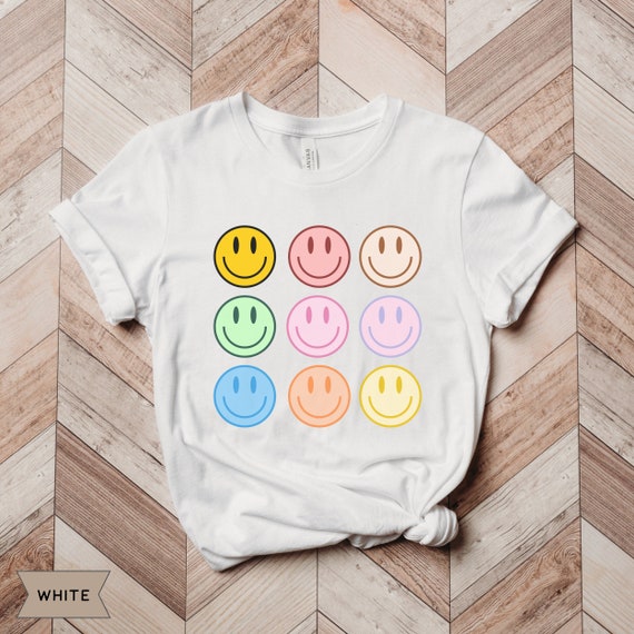 Retro Smiley Face Shirt Happy Face Shirt Smiley Face - Etsy
