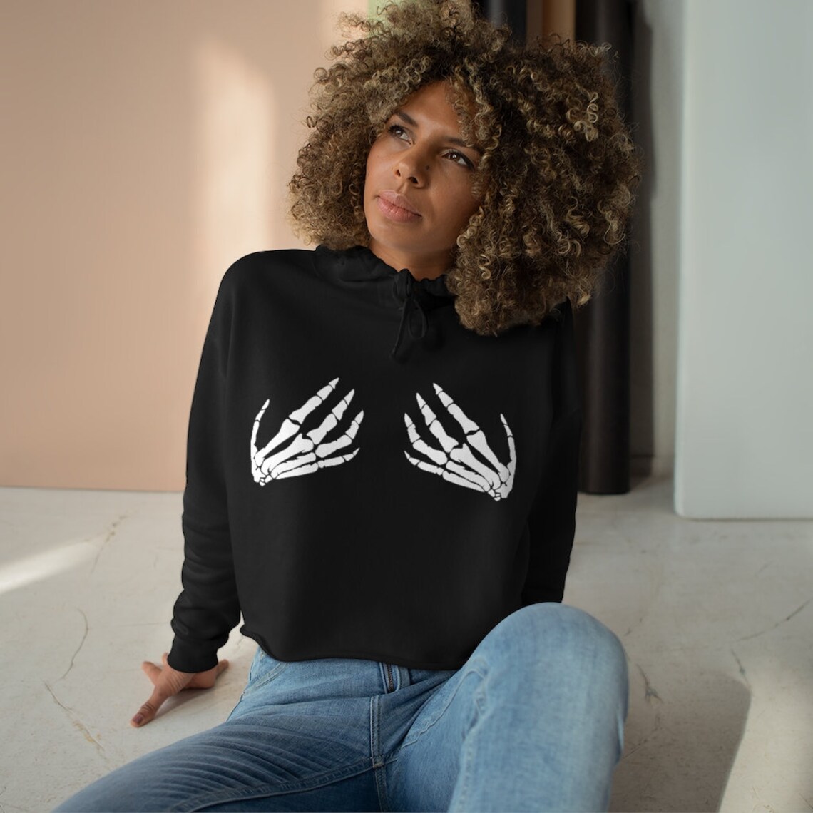 Skeleton Hands Halloween Skeleton Bra Hoodie Skeleton Hands - Etsy