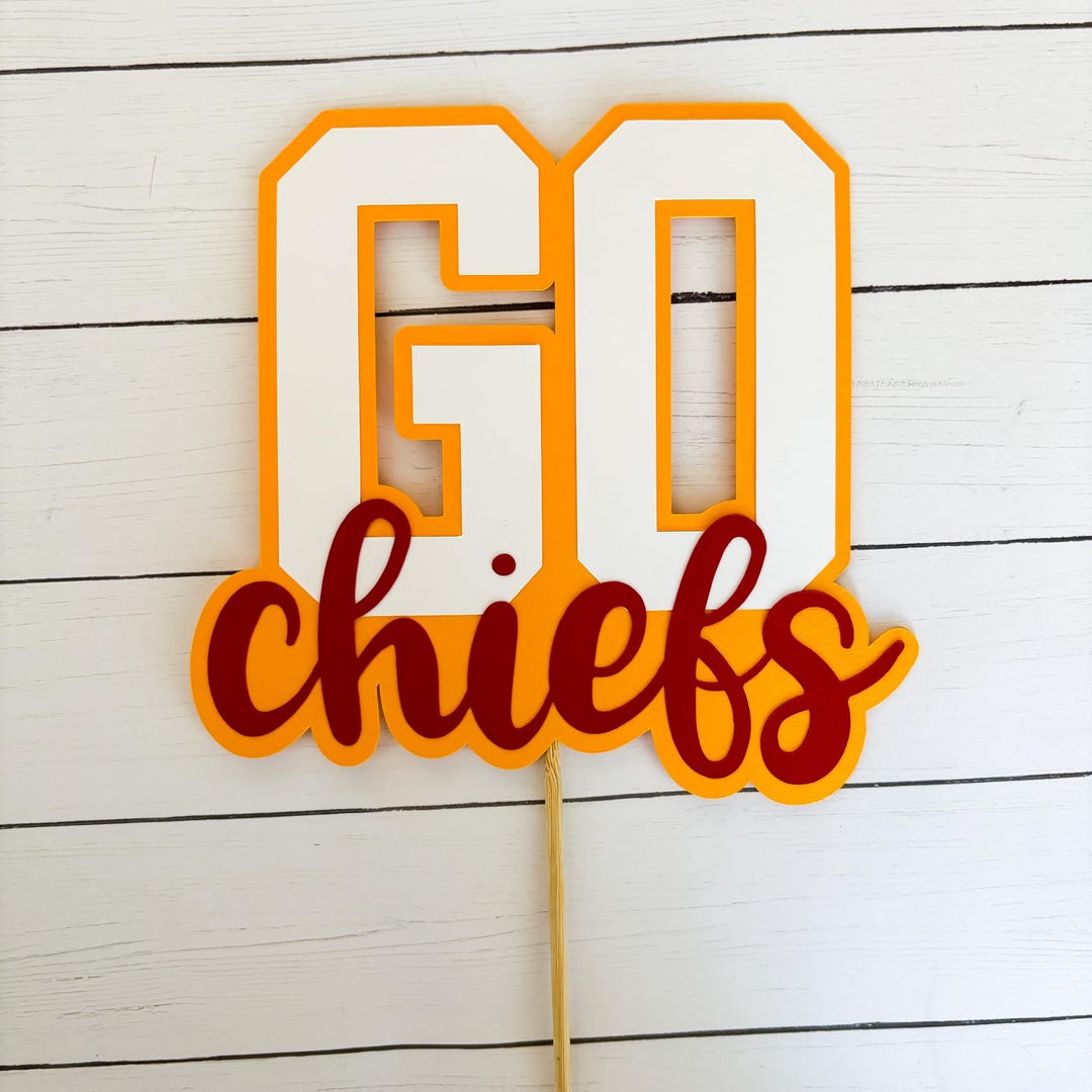 Go Chiefs Cake Topper - Etsy