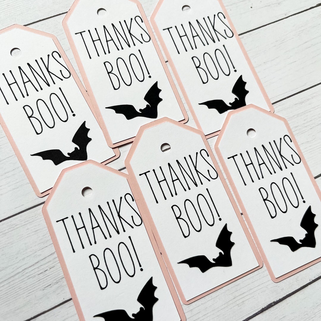 Thanks Boo Gift Tags - Etsy