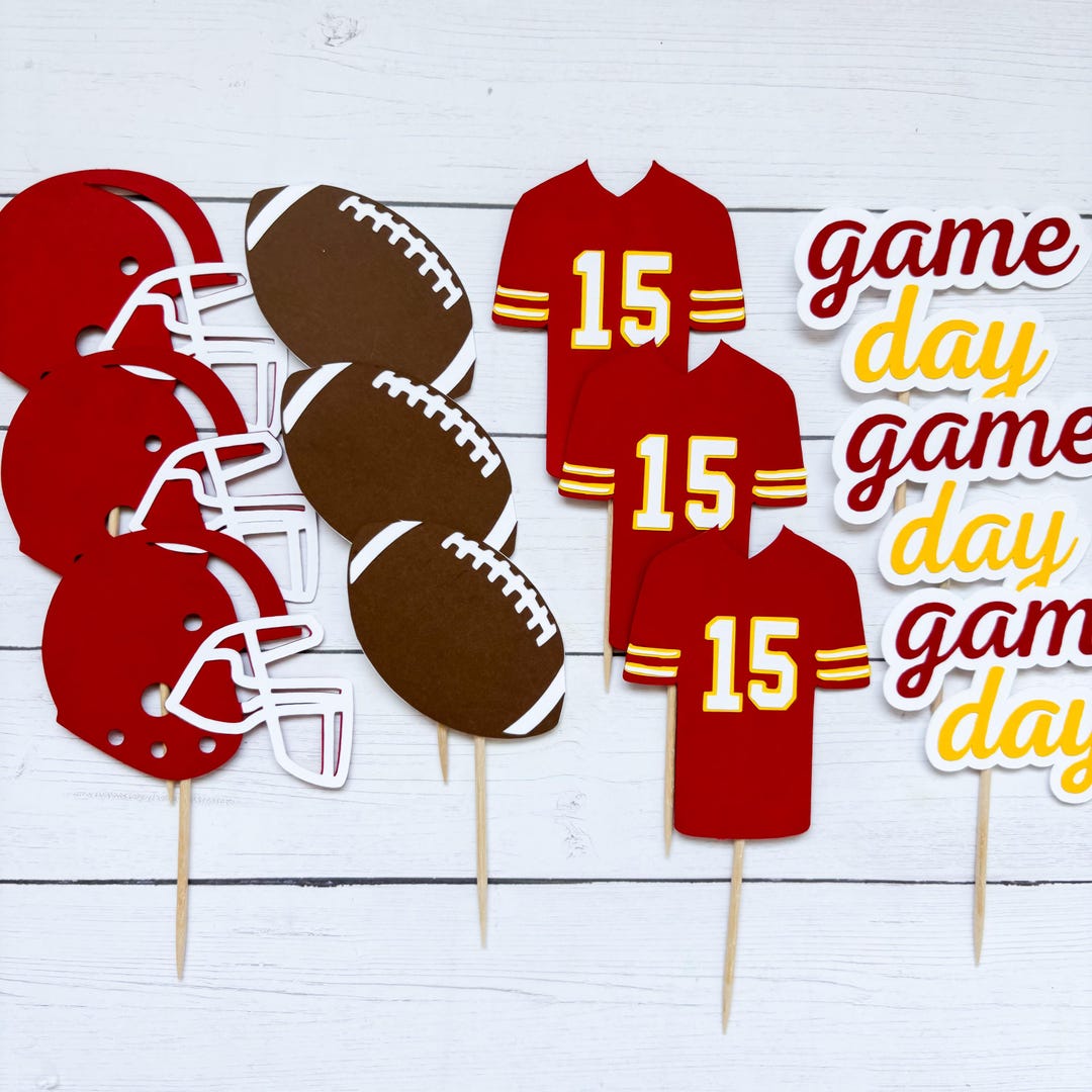 Red KC #15 Cupcake Toppers - Etsy