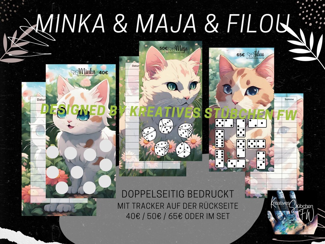 Savings Challenge MINKA MAJA & FILOU for A6 Binders Fun - Etsy