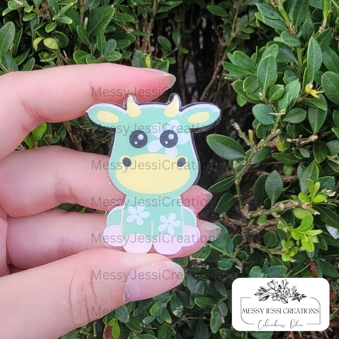 Themed Cows Black and White Cow Custom Handmade Badge - Etsy