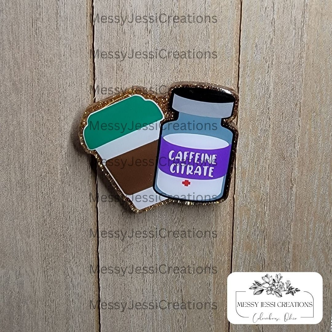Caffeine | Medication | Custom Handmade Badge Reels | Key Chains ...