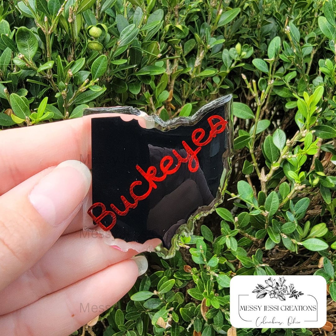 Ohio Shape | Buckeye State | Football | Custom Handmade Badge Reels ...