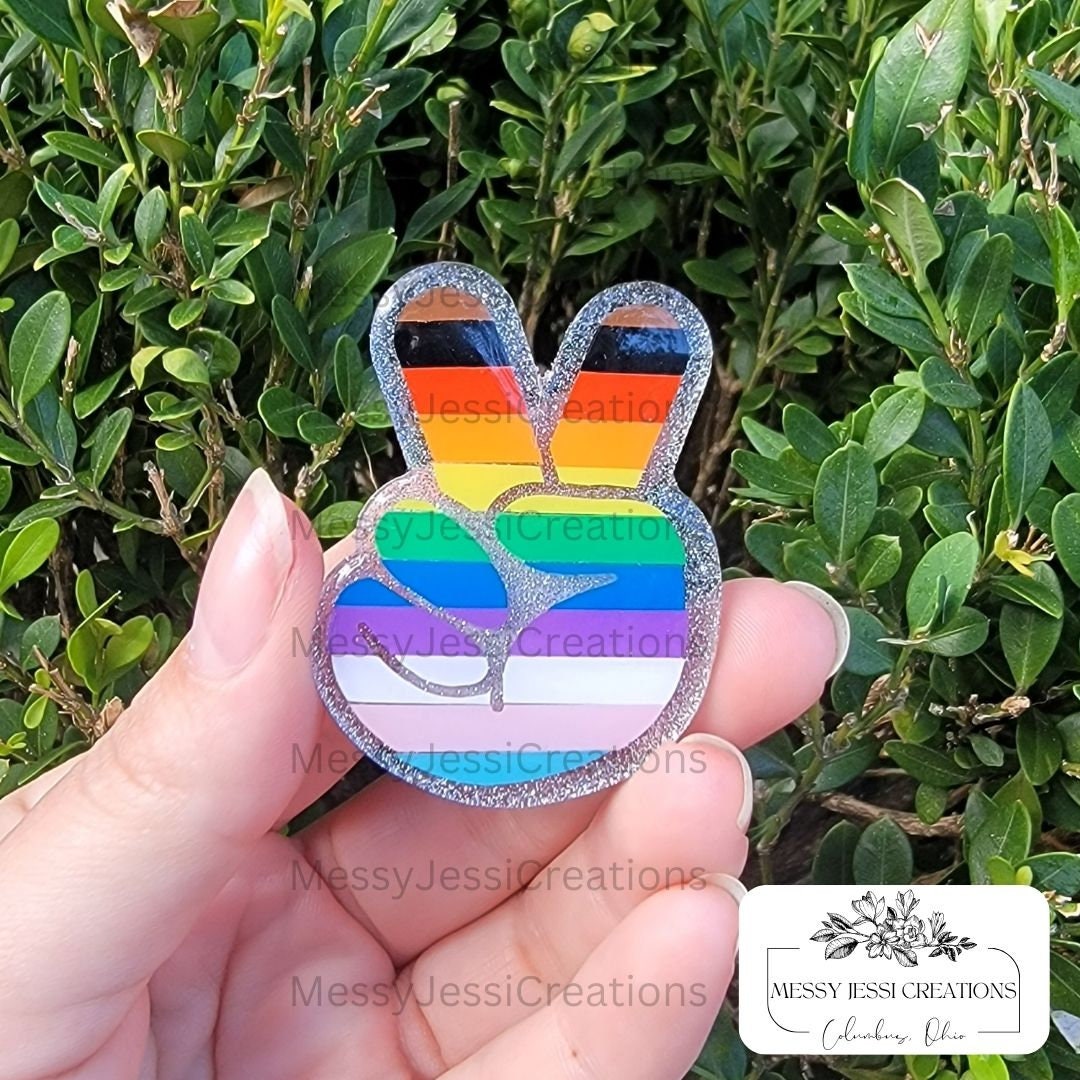 Pride Peace Sign LGBTQ Transgender Flag Custom - Etsy