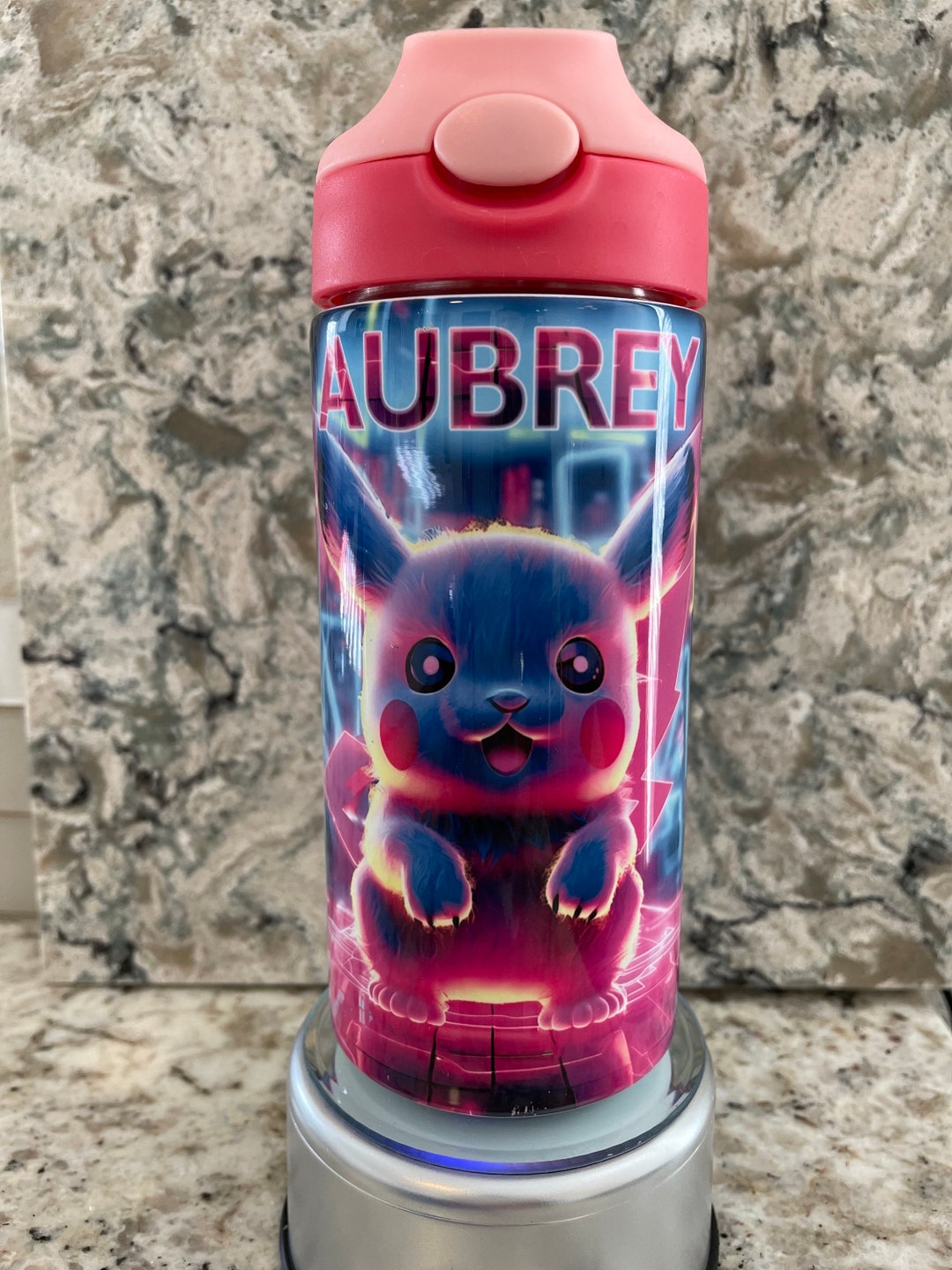 Pikachu Tumbler- Kids 12 Oz Tumbler- AI Generated Image- Back to School ...