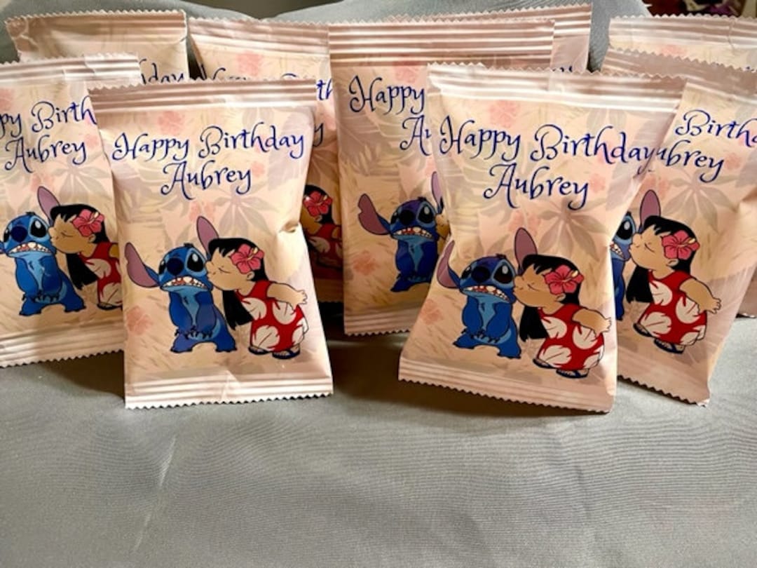 Custom Chip Bag| Party Favor, Goodie Bag, Lilo and Stitch Birthday ...