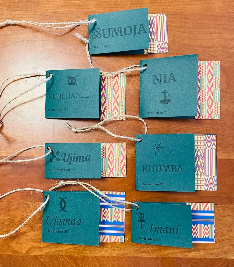 7 Kwanzaa Daily Gift Tags - Etsy