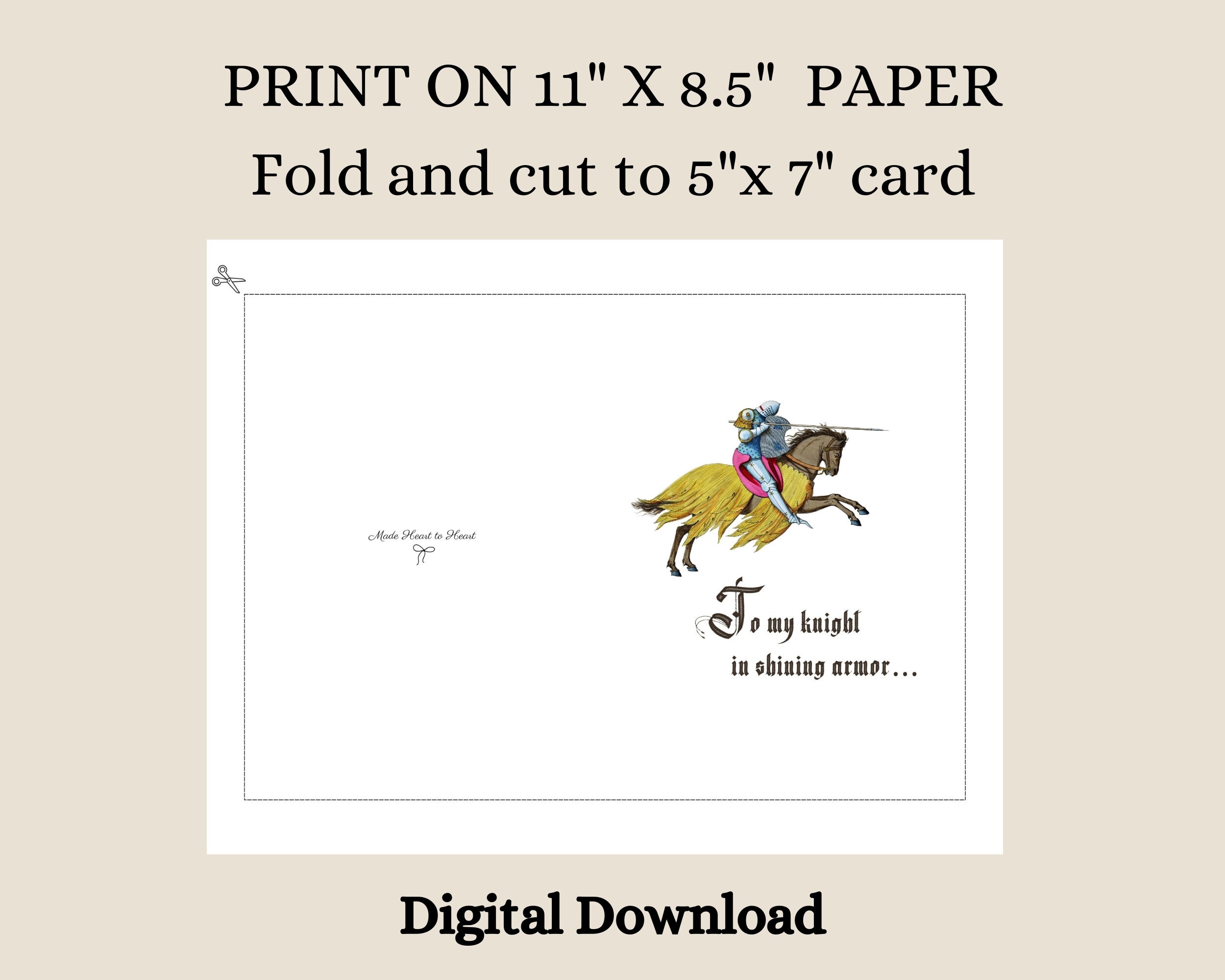 Romantic Knight Card | Shining Armor, Anniversary, Valentine's Day ...