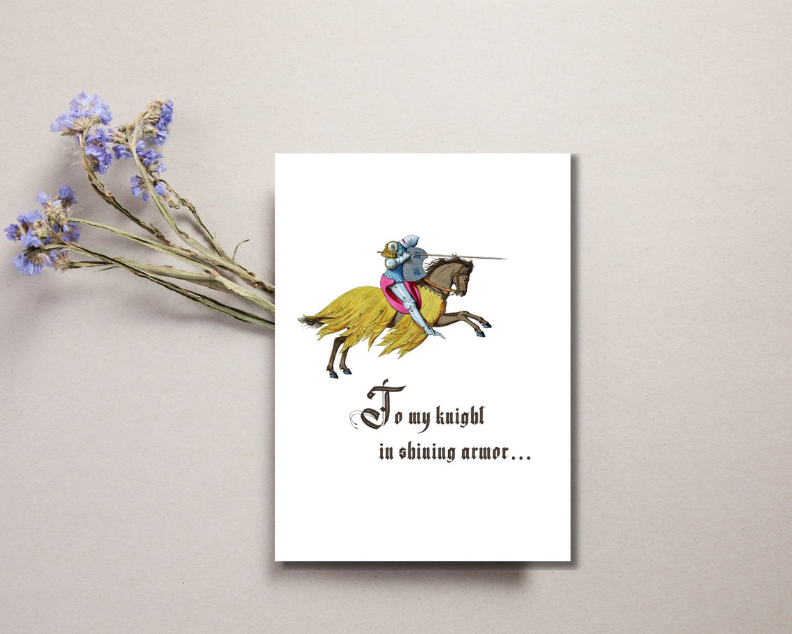 Romantic Knight Card | Knight in Shining Armor, Anniversary, Valentine ...