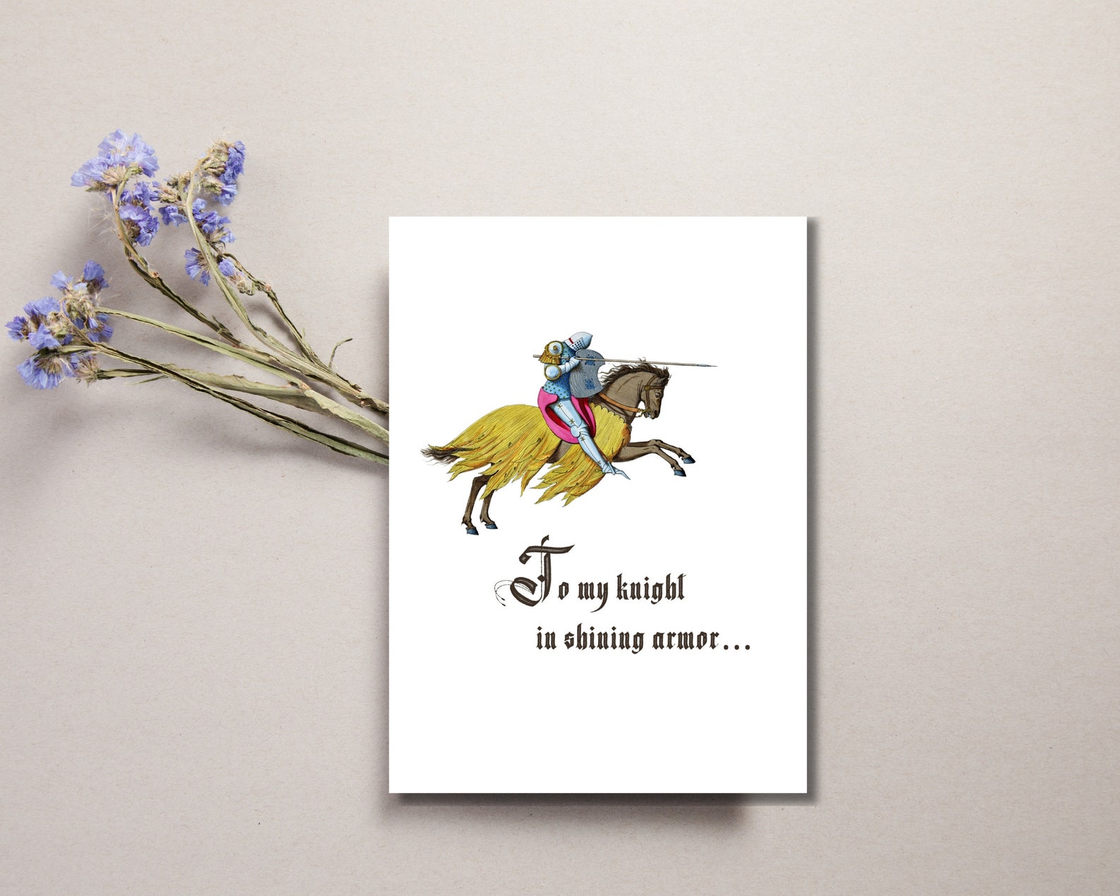 Romantic Knight Card | Shining Armor, Anniversary, Valentine's Day ...