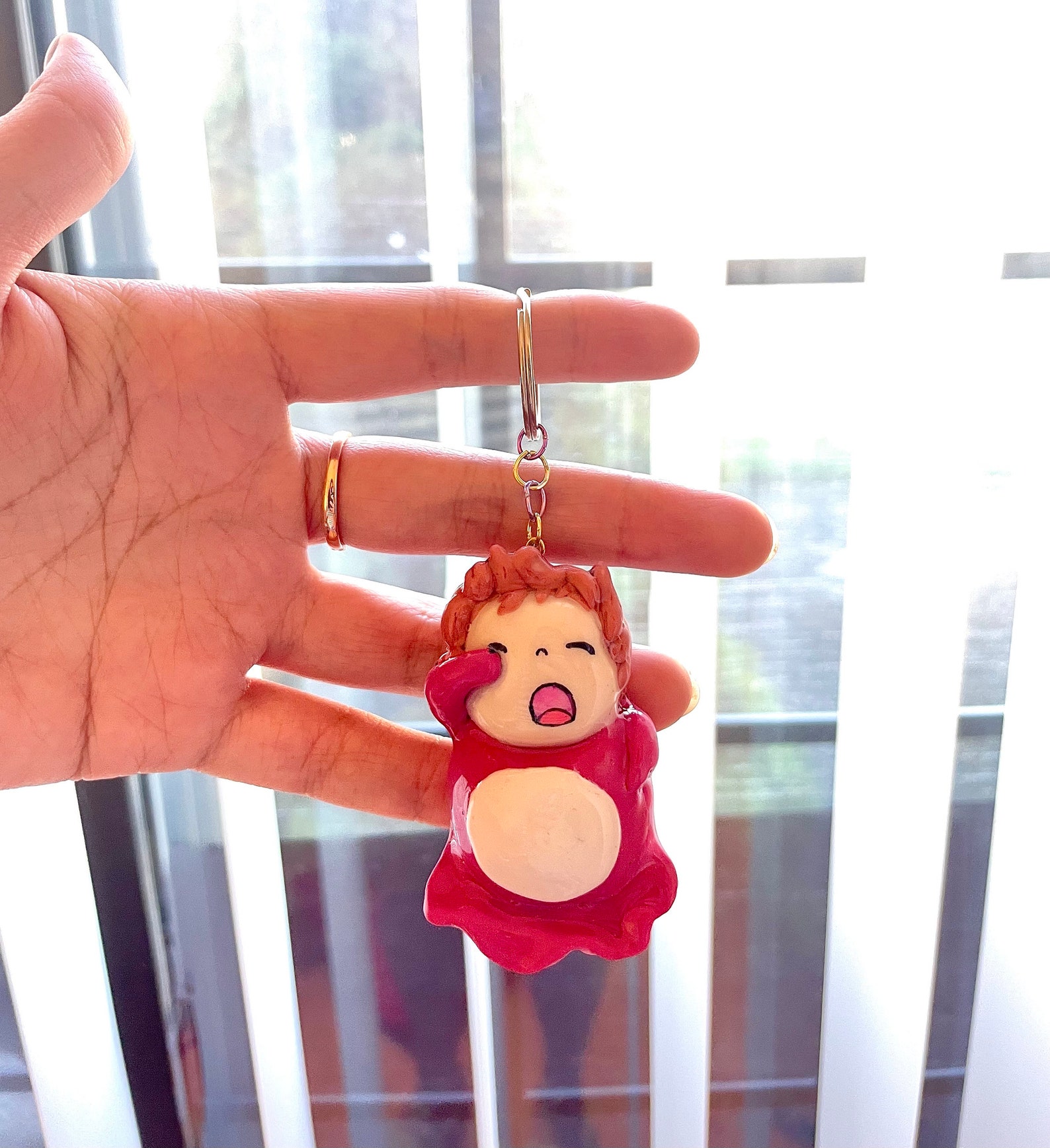 Handmade Sleepy Ponyo Keychain Unique Gift Idea Perfect for Anime and ...