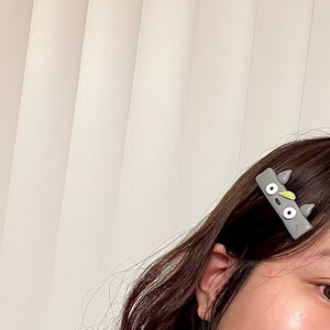 Totoro Inspired Hair Barrette | Anime Animal Lover | Unique Gift Ideas ...