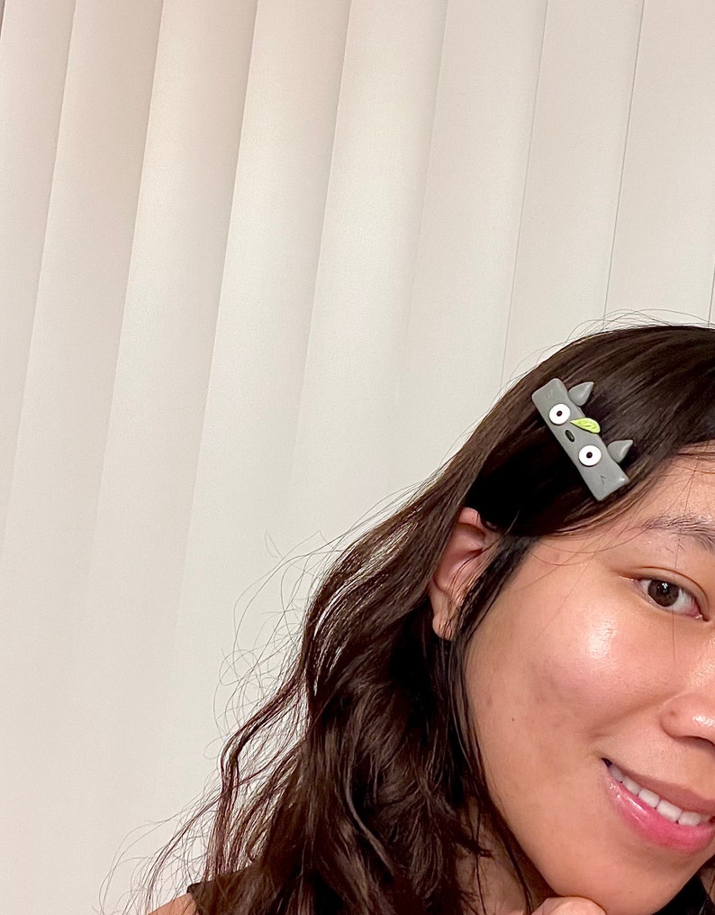 Totoro Inspired Hair Barrette Anime Animal Lover Unique - Etsy