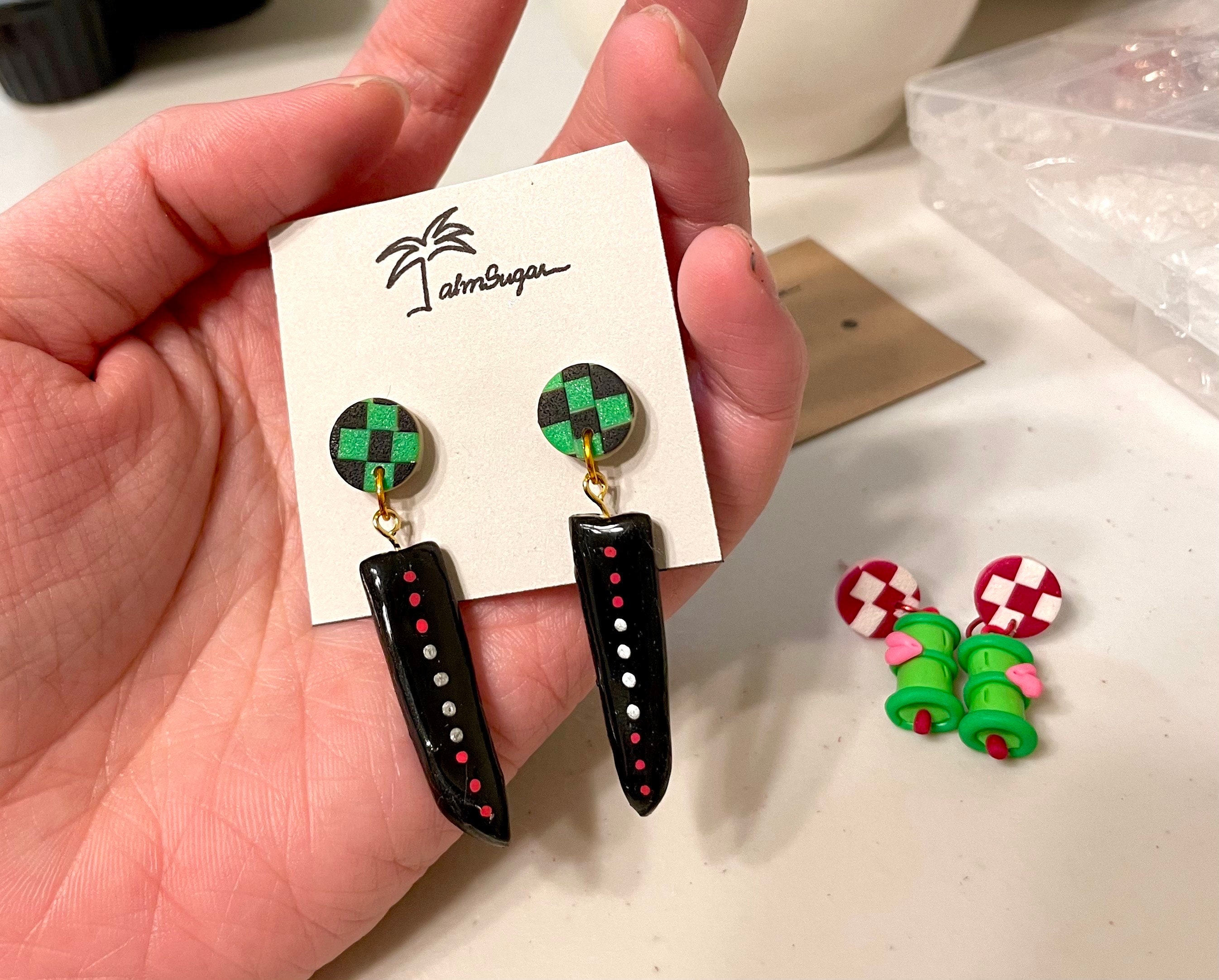 Handmade Anime Sword Stud Earrings Anime Manga Fans Demon Unique Gift ...