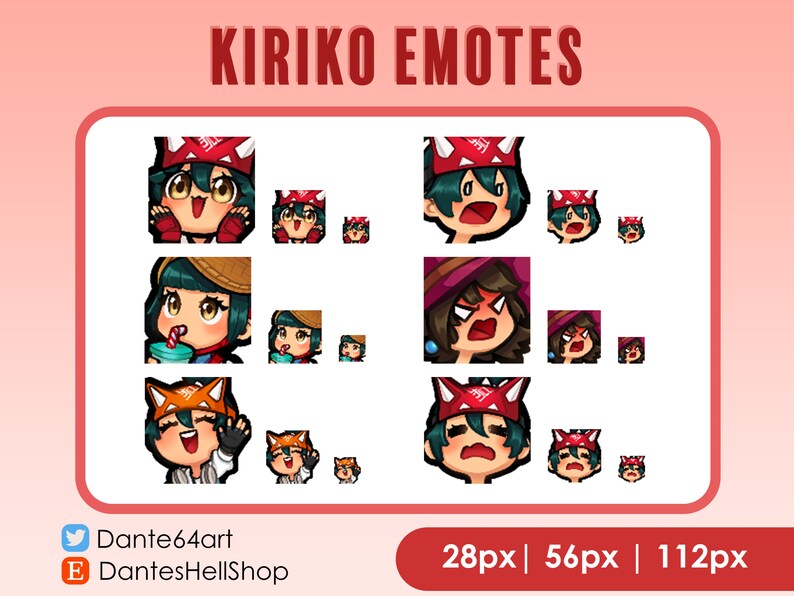 Overwatch Animated Kiriko 10 Emote Bundle twitch Discord Youtube ...