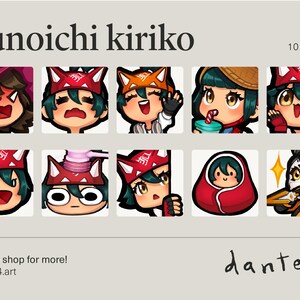 Overwatch Kiriko 10 Emote Set twitch Discord Youtube Streaming Cute ...