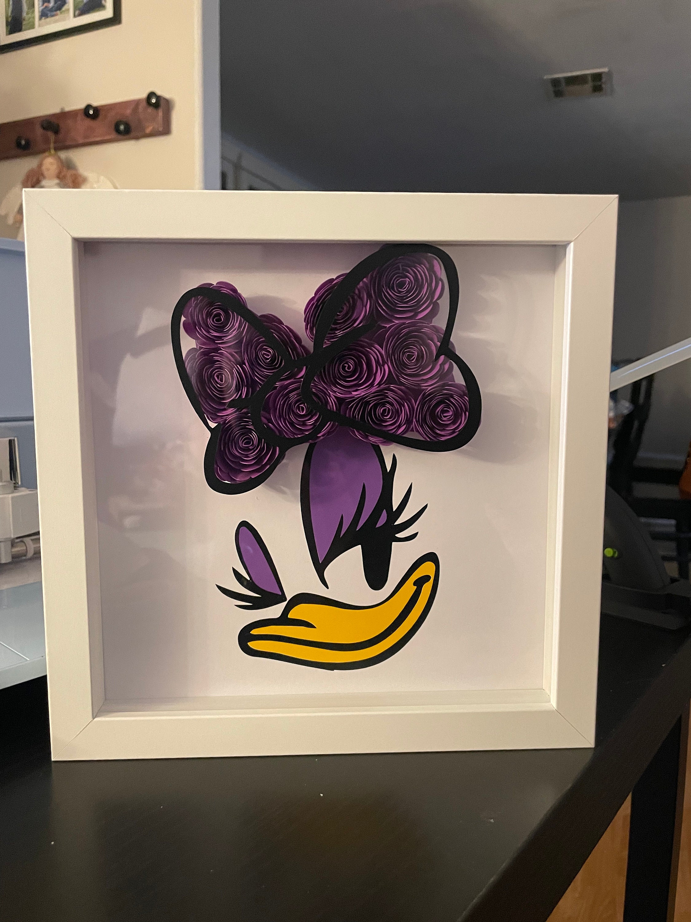 Daisy Duck Paper Flower Shadow Box - Etsy