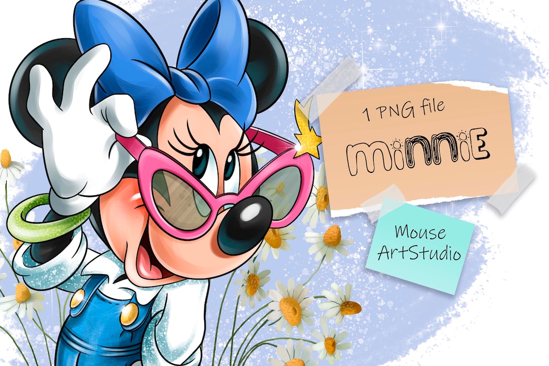 Minnie Mouse Summer PNG Digital Illustration Sublimation - Etsy