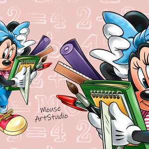 Minnie PNG, It's Time for School, Sublimation Design, Digital ...