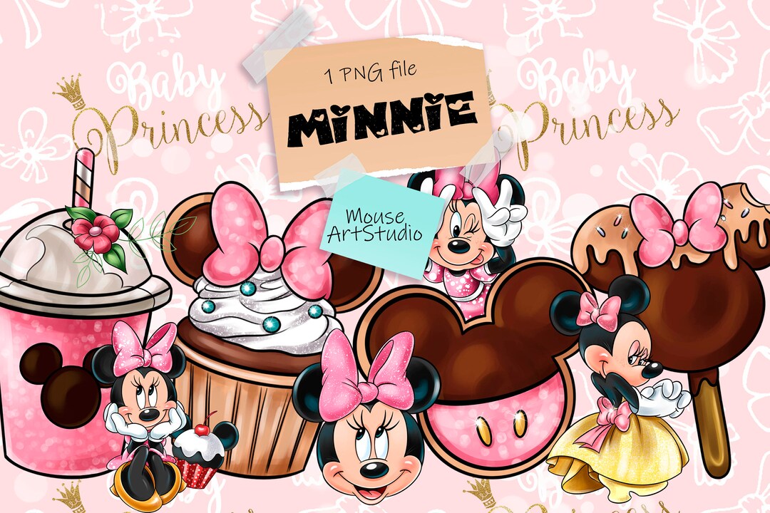 Minnie Mouse and Sweets Sublimation Design Digital - Etsy