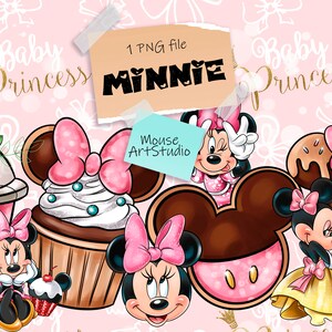 Minnie Mouse and Sweets Sublimation Design Digital - Etsy