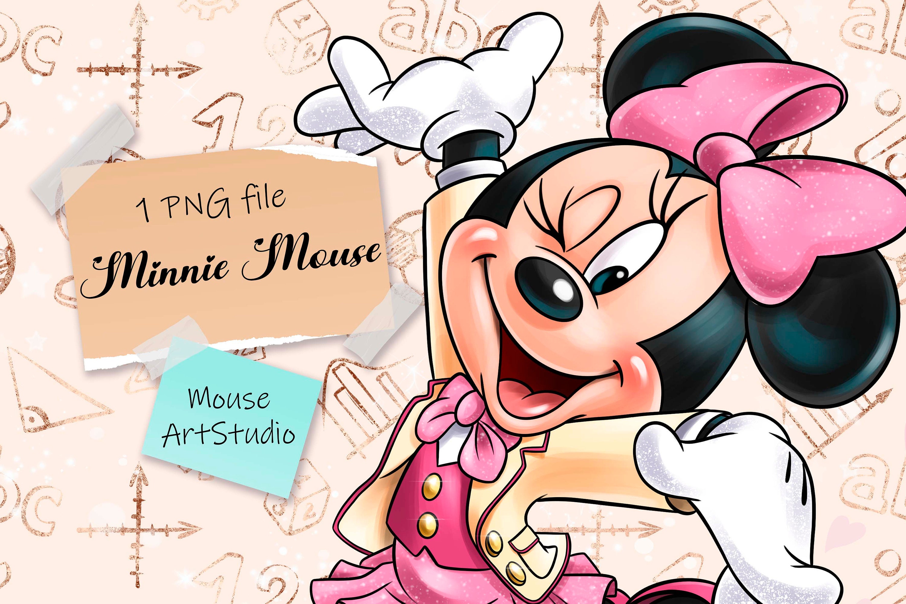 Minnie Mouse PNG Minnie en rosa Diseño de sublimación - Etsy España