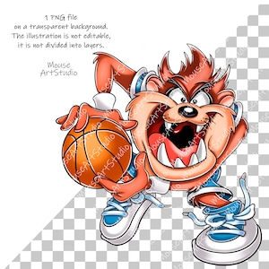 Basketball, Taz, Tasmanian Devil, Sublimation Design, Digital ...