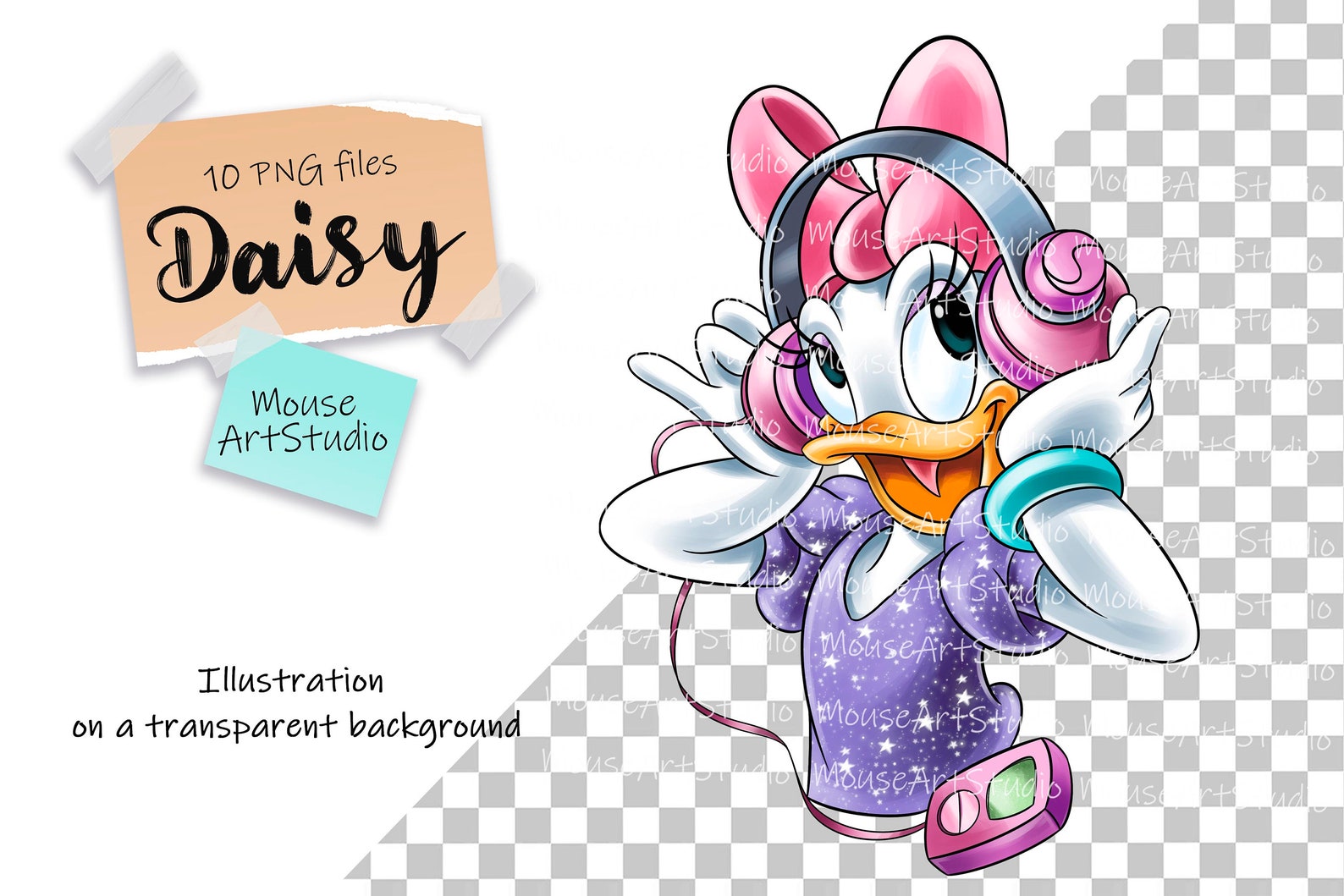 Daisy Duck Pretty Daisy PNG Sublimation Design Digital - Etsy Canada