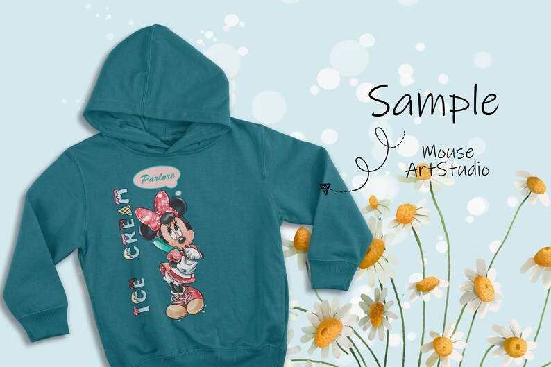 Minnie Mouse PNG Ice Cream Sublimation Design Digital - Etsy
