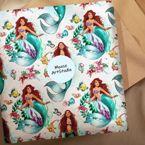 Ariel Digital Paper, Mermaid, Seamless Patterns, Fabric Printing, Ariel ...