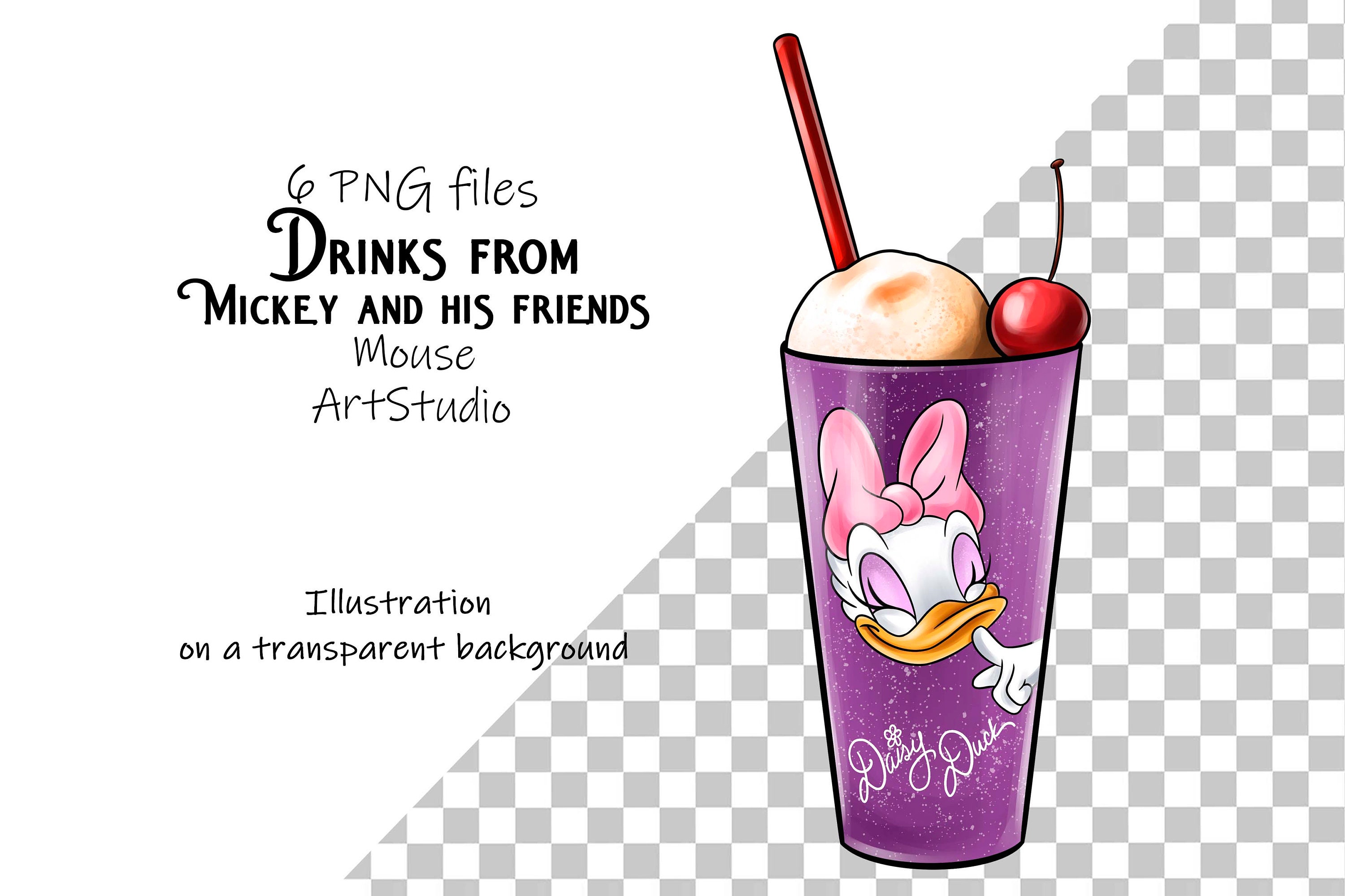 Drinks From Mickey and His Friends Minnie PNG Mickey Mouse - Etsy