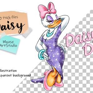 Daisy Duck Pretty Daisy PNG Sublimation Design Digital - Etsy
