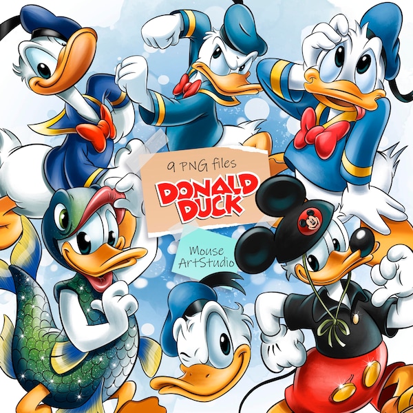 Donald Duck Svg - Etsy