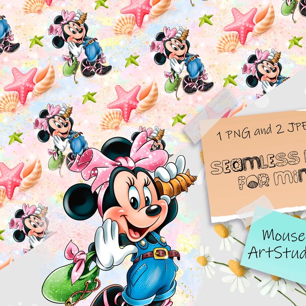 Minnie Mouse Seamless Pattern - Etsy