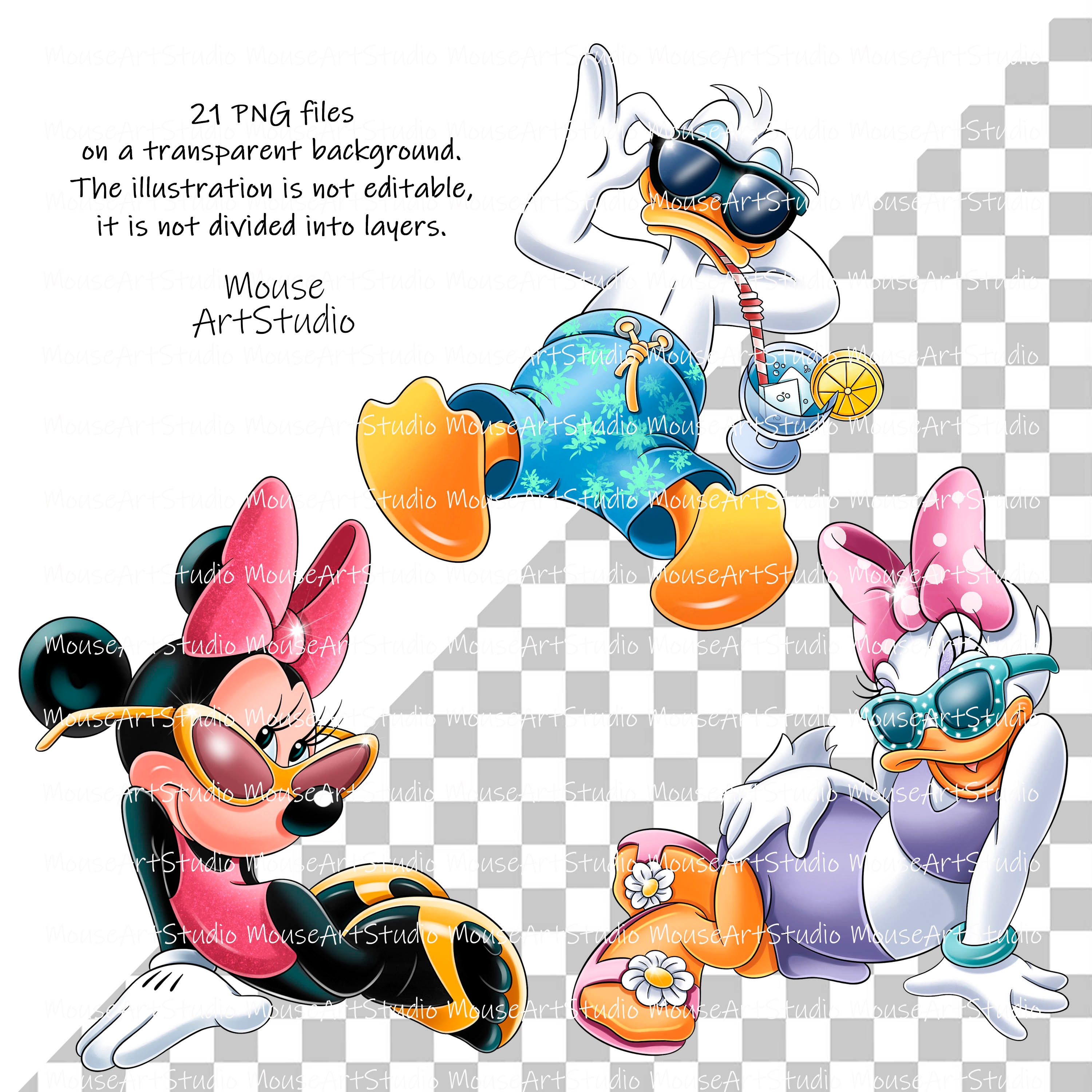 Summer, Beach, Swimming, Minnie, Mickey, Daisy Donald, Goofy ...