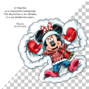 Winter, Minnie PNG, Mickey Mouse PNG, Snowball, Sublimation Design ...