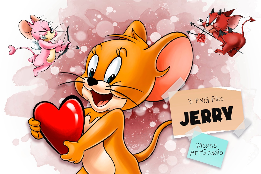 Jerry PNG Little Devil Angel Happy Valentine's Day - Etsy