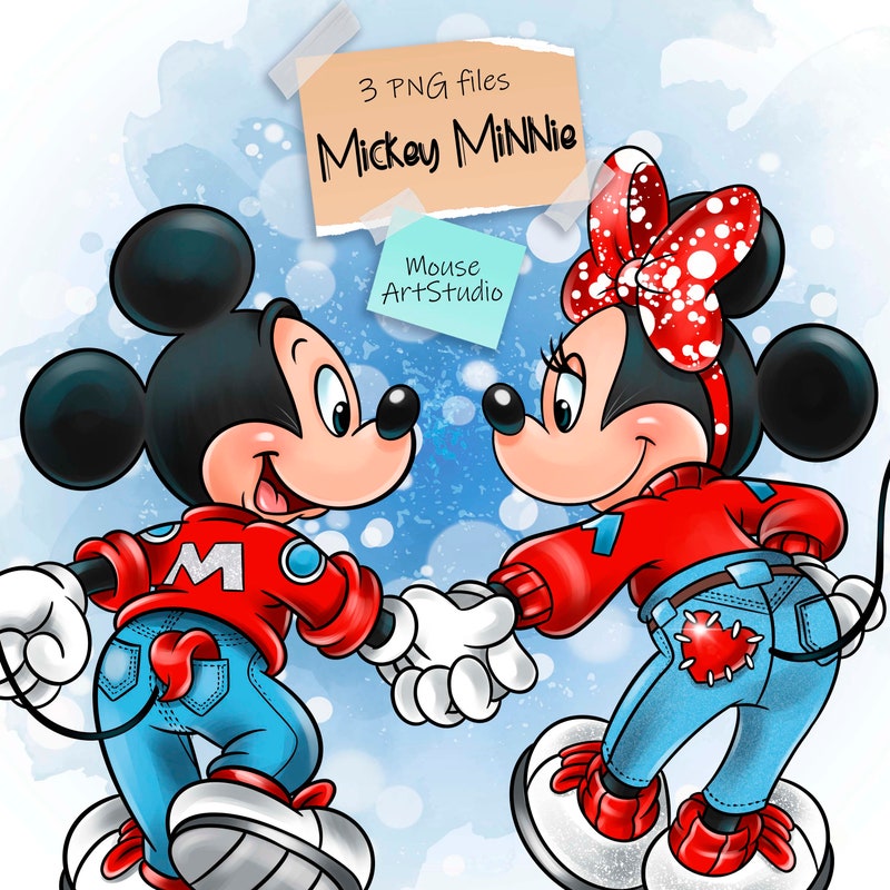Mickey and Mini Mouse Png - Etsy