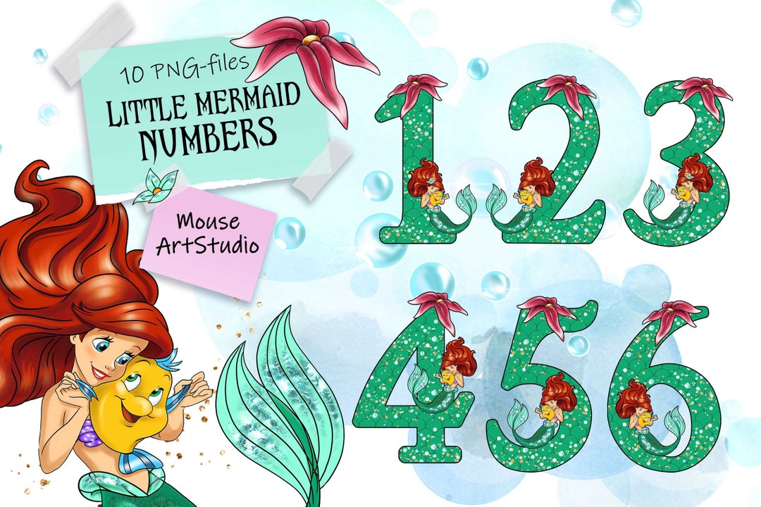 Ariel Digital Numbers, Nautical Style, Instant PNG Format Download ...