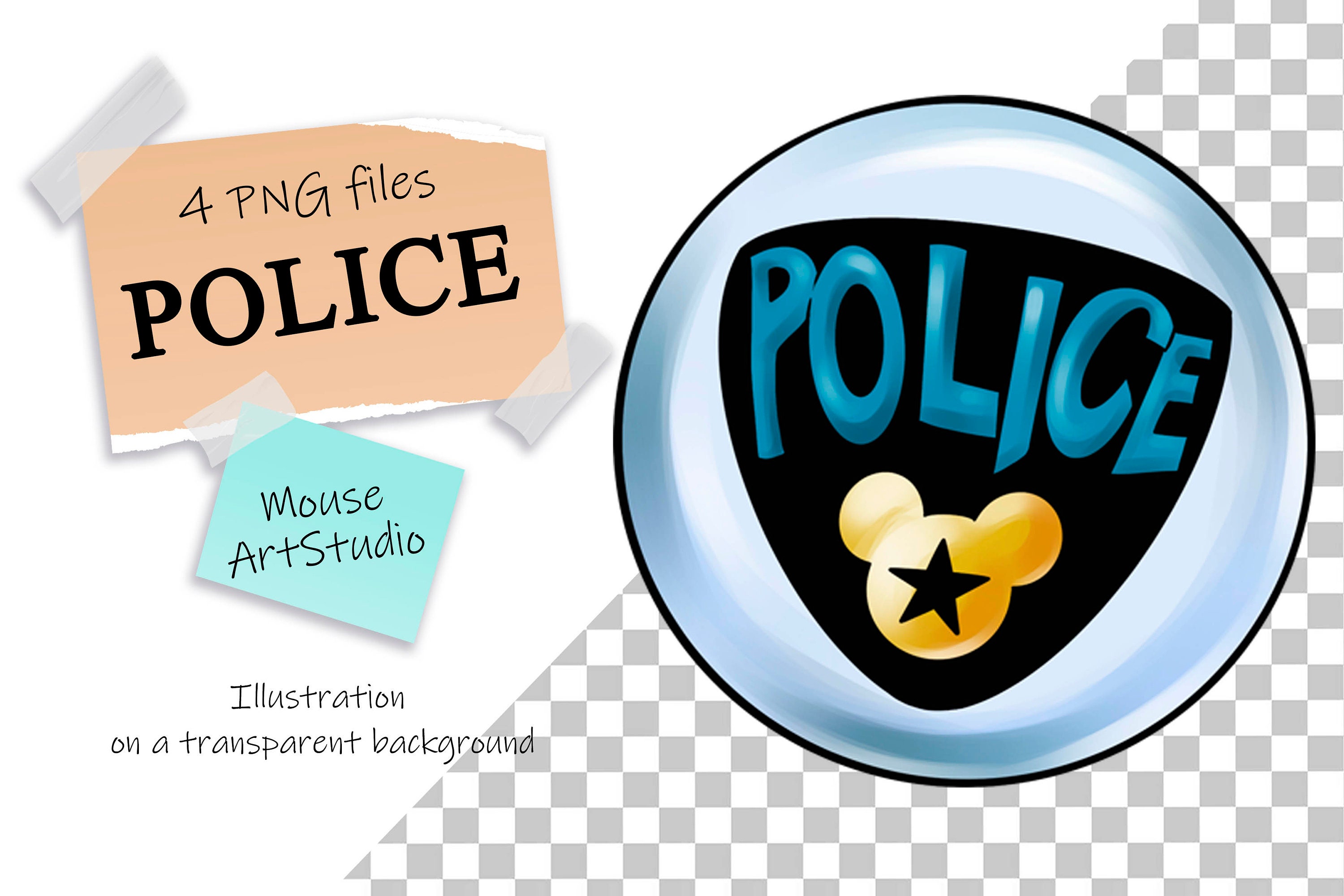 Mickey Mouse PNG Police Sublimation Design Digital - Etsy