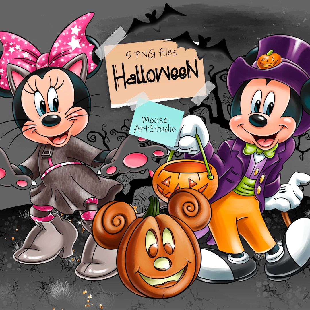Halloween, Minnie PNG, Mickey Mouse, Pumpkin PNG, Sublimation Design ...