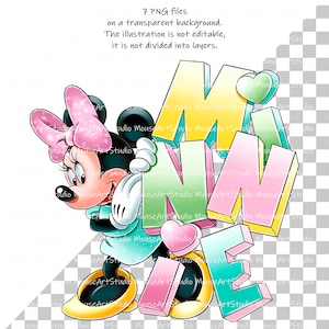 Mickey Mouse and His Friends, Sublimation Design, Digital Illustration ...