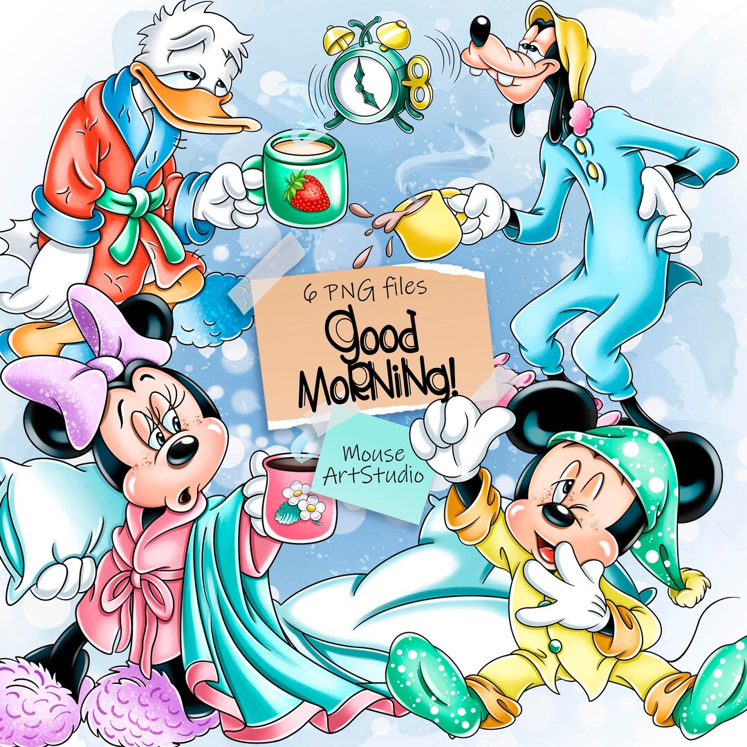 Good Morning, Minnie and Mickey, Sublimation Design, Digital ...